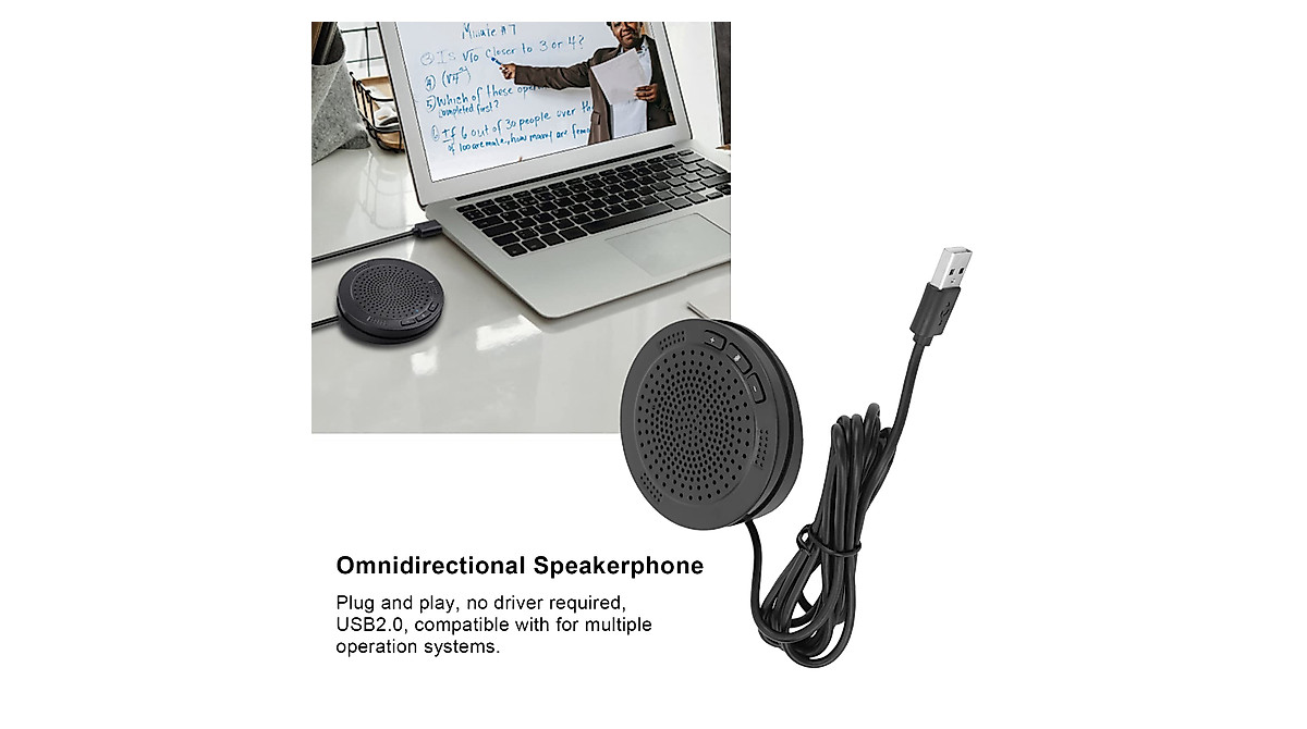 Akozon USB Conference Microphone - 360° Omnidirectional Sound