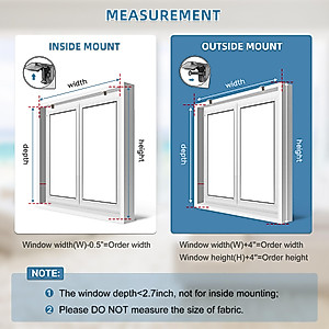 Grandekor Motorized Roller Shade with Remote Control,Motorized Blinds 100% Blackout Electric Shades, Cordless Window Blinds Shades for Bedroom Living Room Office,White,W35 xH72