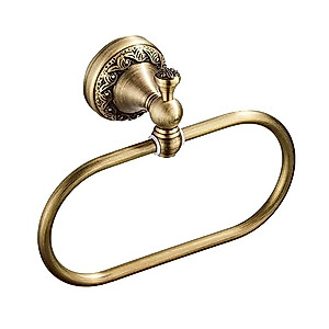 Uonlytech Bathroom Tissue Holder Wall Mount Towel Ring Rustic Towel Ring Wall Mount Clothes Rack Bathroom Towel Ring Bronze Hand Towel Ring Vintage Towel Ring Brass Towel Ring Copper Antique