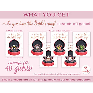 Party Hearty Bridal Shower Games 40 Raffle Cards, Do You Have The Bride’s Ring Funny Emoji Scratch Off Lottery Tickets, 5 Winners, Wedding Shower, Engagement or Bachelorette Party, Rose Gold Foil