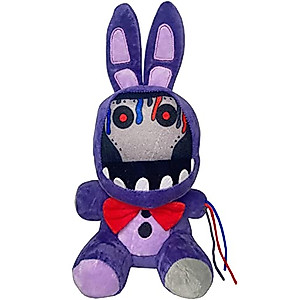 Plush Toy Withered Purple Bunny Fan Made Teddy Bear Bonnie Plush, Game Toy Gift Animal plushie, 11in
