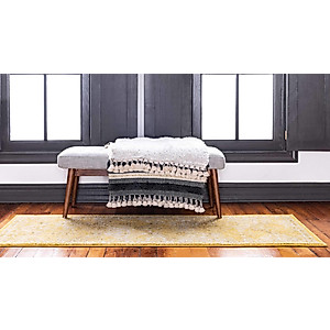 Unique Loom Penrose Collection Area Rug - Blake (2' 2" x 6' 1" Runner, Yellow/ Beige)