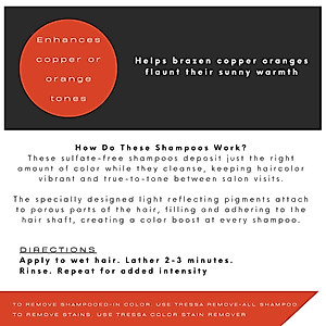 Watercolors Semi Permanent Color Depositing Shampoo. Sulfate & Paraben Free to Maintain & Enhance Hair Color 8 fl oz - LIQUID COPPER