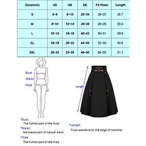 Scarlet Darkness Ren Faire Skirt Goth Punk Midi Skirt Halloween Cosplay Costume Burgundy 2XL