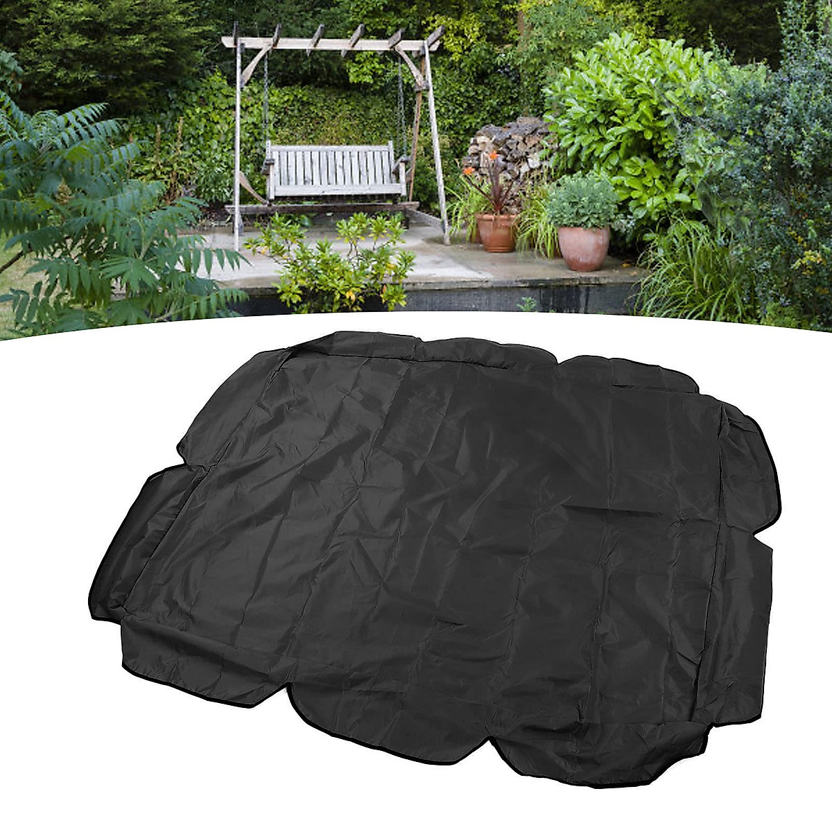 Porch Swing Canopy,Swing Chair Canopy Replacement,Outdoor Swing Canopy Cover,55.91x47.24x7.09in,Waterproof 3 Seater Garden Swing Seat Canopy Cover,for Outdoor Patio Garden Poolside Balcony