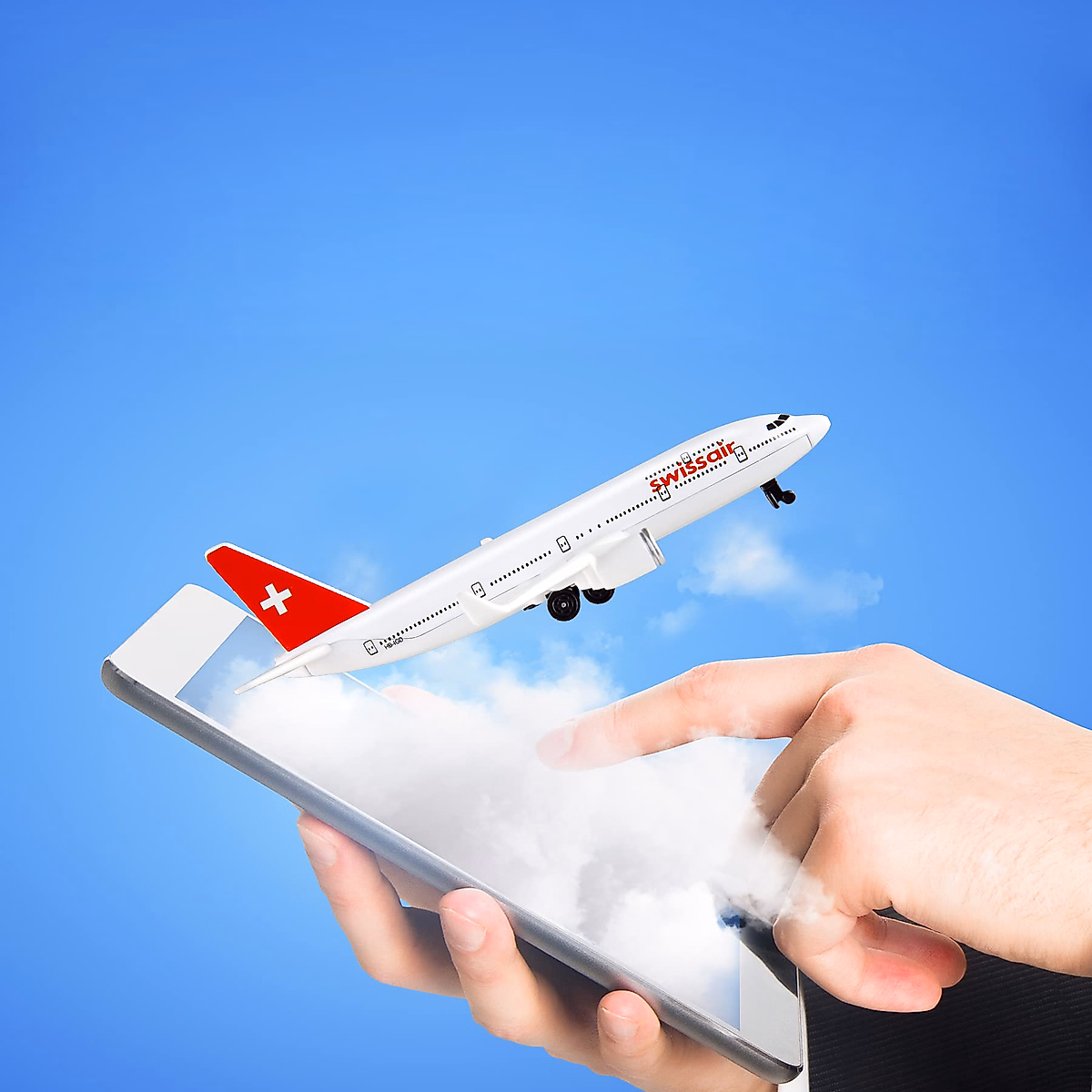 EcoGrowth Model Planes Swiss Plane Airplane Model Airplane Toy Plane die-cast Planes for Collection & Gifts for Christmas, Birthday