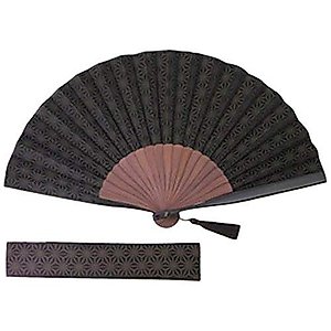 Shinkyo sei do Shin Kyokudo 75/35 Parent Black Folding Fan, one Size