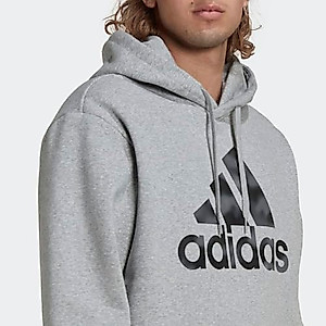 adidas Men's Essentials Camouflage Printed French Terry Hoodie, Medium Grey Heather, Small