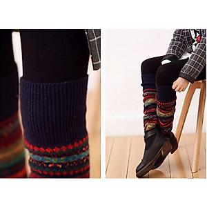 Lucky staryuan Women Wool Knit Leg Warmer Boot Warmer(4Pairs)