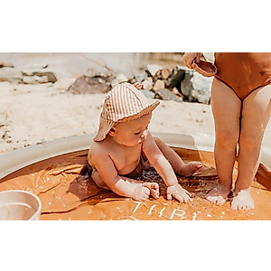 TIIPI Kids Beach Pool - Inflatable Beachside Palace for 2 with Pivoting Sun Shade Cover Canopy for Baby, Supported Sitter & Toddler- Large Bag for Filing - Swimming Pool Carrying Case - 2.5 LBS Light