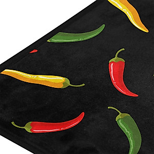 susiyo Anti fatigue Kitchen Mat Red Green Yellow Chili Pepper Kitchen Floor Mat Non Slip Kitchen Rugs Cushioned Comfort Standing Mat Area Rugs Indoor Outdoor Entry Rug Floor Carpet?for Home 39x20 in