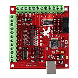 DWEII Mach3 USB Interface Board, USB MACH3 100Khz Motion Controller Card Breakout Board Interface Breakout Board for CNC Engraving, Servo Motor, Stepper Motor Servo Motor