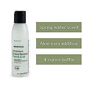 McKesson Gel Hand Sanitizer with Aloe, Cleanse and Moisturize, 4 oz, 1 Count, 1 Pack
