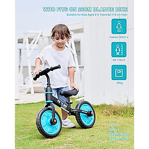 UBRAVOO Trike to Bike Riding Tricycles for Boys Girls 2-5, Fit 'n Joy Kids Balance Bike with Pedals & Training Wheels Options, 4-in-1 Starter Toddler Training Bicycle (Blue-Black)