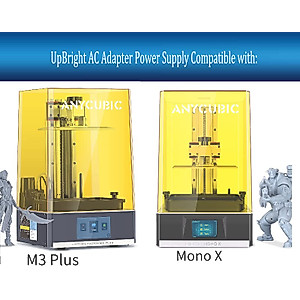 UpBright 24V AC/DC Adapter Compatible with ANYCUBIC Photon M3 Plus Mono X KBP003 SDCA-PM4 PX6 3D Resin Printer Built-In Scanner DIY Kit Battery YW-021 YW021 24VDC Power Supply Cord Cable Charger Mains