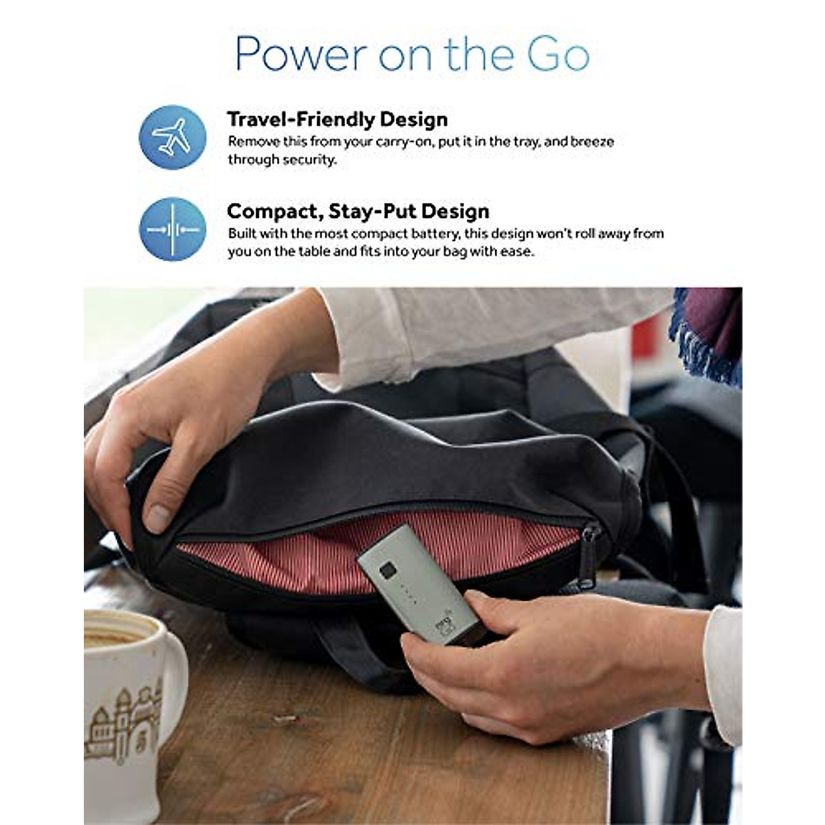 nrgGo Powerbank 5000 mAh Portable Charger, Mini Power Bank USB C, 18W PD Battery Pack 5000mAh, Battery Phone Charger for iPhone, Samsung and More