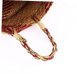 BUGUUYO Arched Flower Basket Bamboo Red