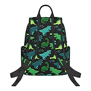 NFGSE Lightweight Mini Backpack, Childish Dinosaur Elegant Durable Travelling Computer Bag Casual Daypacks College Shoulder Bag for Men Women, Fits Up to 12/14 Inch Laptop