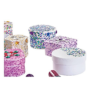 Serabeena Decorate Your Own Glittery Treasure Boxes - Creative Kit for Girls