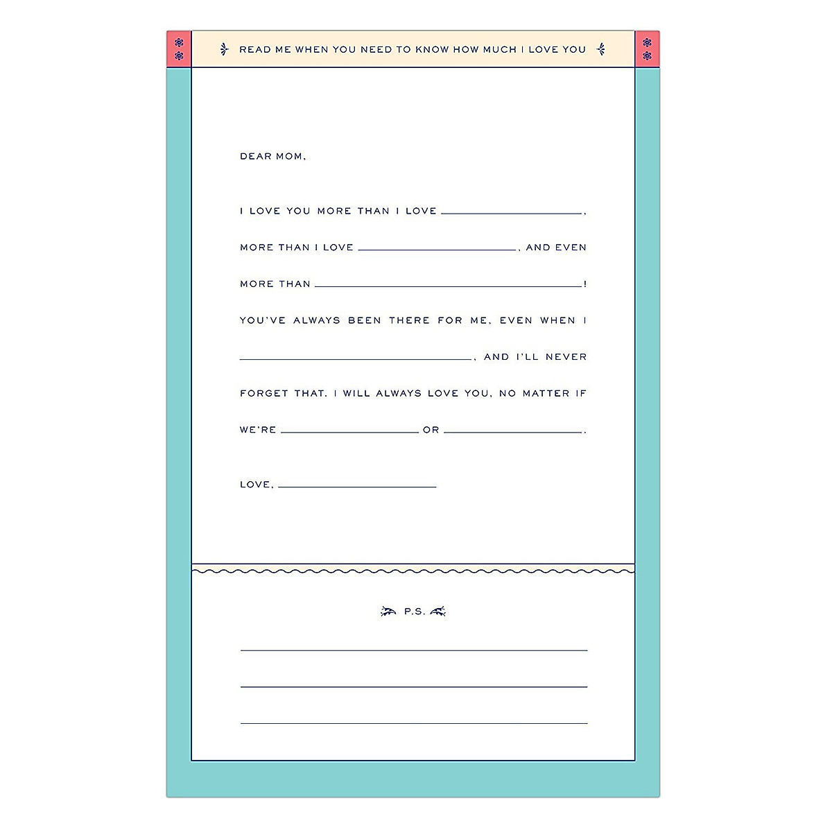 Knock Knock Letters to My Wonderful Mom Read Me When Box