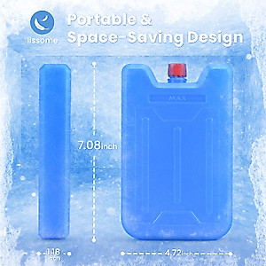 Ice Packs Replacement for Coolers, One Reusable Ice Packs, Fast Freeze & Long Lasting Freezer Packs for Lunch Containers, Backpack, Cooler Fan, Picnics, Camping, Beach, Fishing
