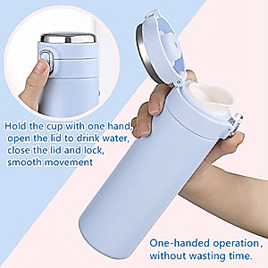 Smart Insulated Water Thermos Bottles - Portable Water Bottles Real-time Temperature Display Travel Coffee Mug With Leak-proof Button Thermos Water Bottle