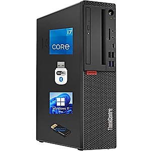 Lenovo ThinkCentre M720S SFF Desktop, Intel i7-9700 Upto 4.7 GHz, 16GB RAM 512GB SSD, 4K UHD 630 Graphics, DVD-RW, Card Reader, DisplayPort, HDMI, VGA, AC Wi-Fi, Bluetooth – Windows 11 Pro (Renewed)