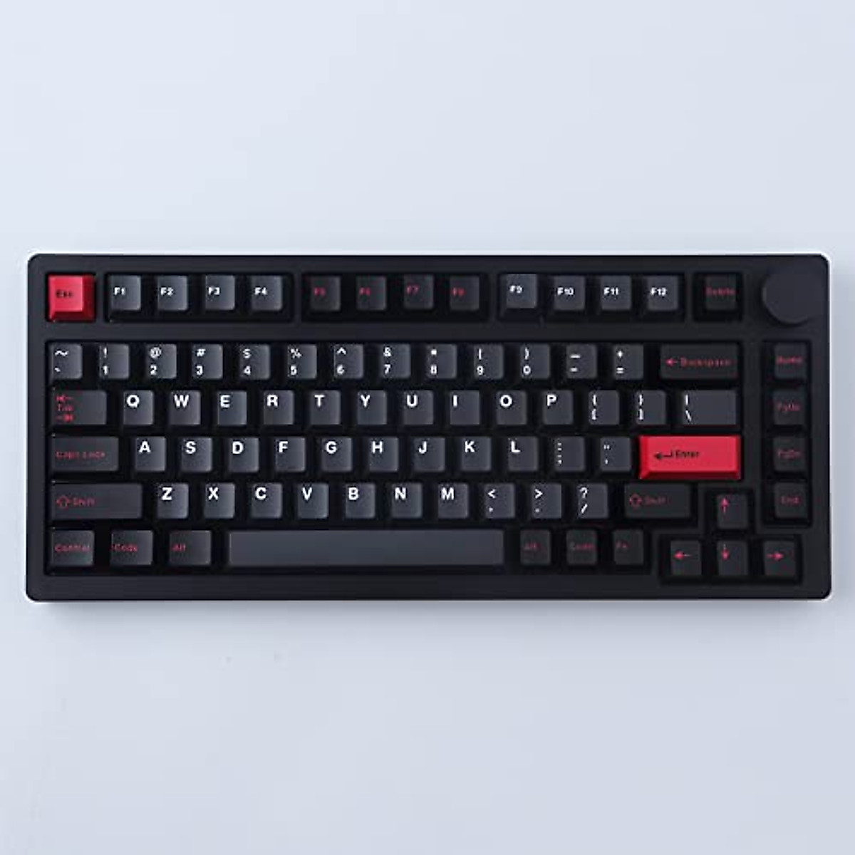 Hyekit Keycaps 172 Keys Custom Keycaps Double Shot ABS Keycap Set 6.25u 7u Cherry Profile for Cherry Gateron MX Switches Mechanical Keyboard (Evil Dolch)