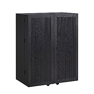 Home Source Jill Zarin Folding Wine Cabinet Black