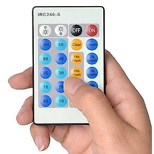 Xking IRC240-S 24 Key IR Remote Led Dimmer Controller for 5050 3528 5630 Single Color Flexible Led Strip Rope Lights Dimmer，12v 6a,DC5.5 * 2.1mm Port