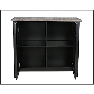 Saint Birch Ansel 2-Door Modern Wood Storage Cabinet in Black