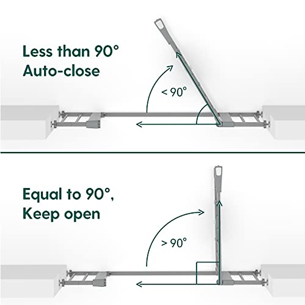 Babelio Auto Close Baby Gate with Small Cat Door, 29-43" Metal Cat Gate for Doorway, Stairs, House, Easy Walk Thru Dog Gate with pet Door, Includes 4 Wall Cups and 3 Extension Pieces, Gray