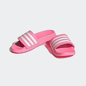 adidas Adilette Comfort Slide Sandal, Beam Pink/White/Beam Pink, 6 US Unisex Big Kid