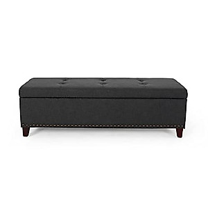Christopher Knight Home Obert Ottoman, Dark Gray