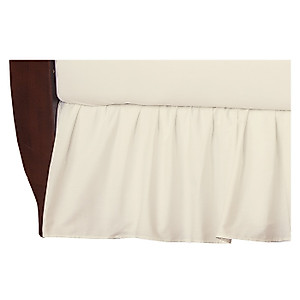 American Baby Company 100% Natural Cotton Percale Ruffled Crib Skirt, Red, 52"L x 28"W + 13.5"