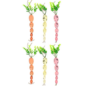 ABOOFAN 6 Pcs Easter Tree Ornaments Easter Ornament Easter Egg Letters for Stockings Foam Easter Egg Spring Easter Decor Easter Decorations Artificial Egg Pendant Household