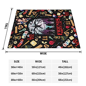 Friends Don't Lie Blanket Flannel Throw Soft Lightweight Blankets for Men Women Boys Gifts Room Bed Home Decor 60"x50"