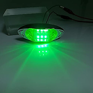 GZYF LIRU LED Width Indicator Light Side Marker Lamp Brake Warning Bulbs for Truck Trailer,Green