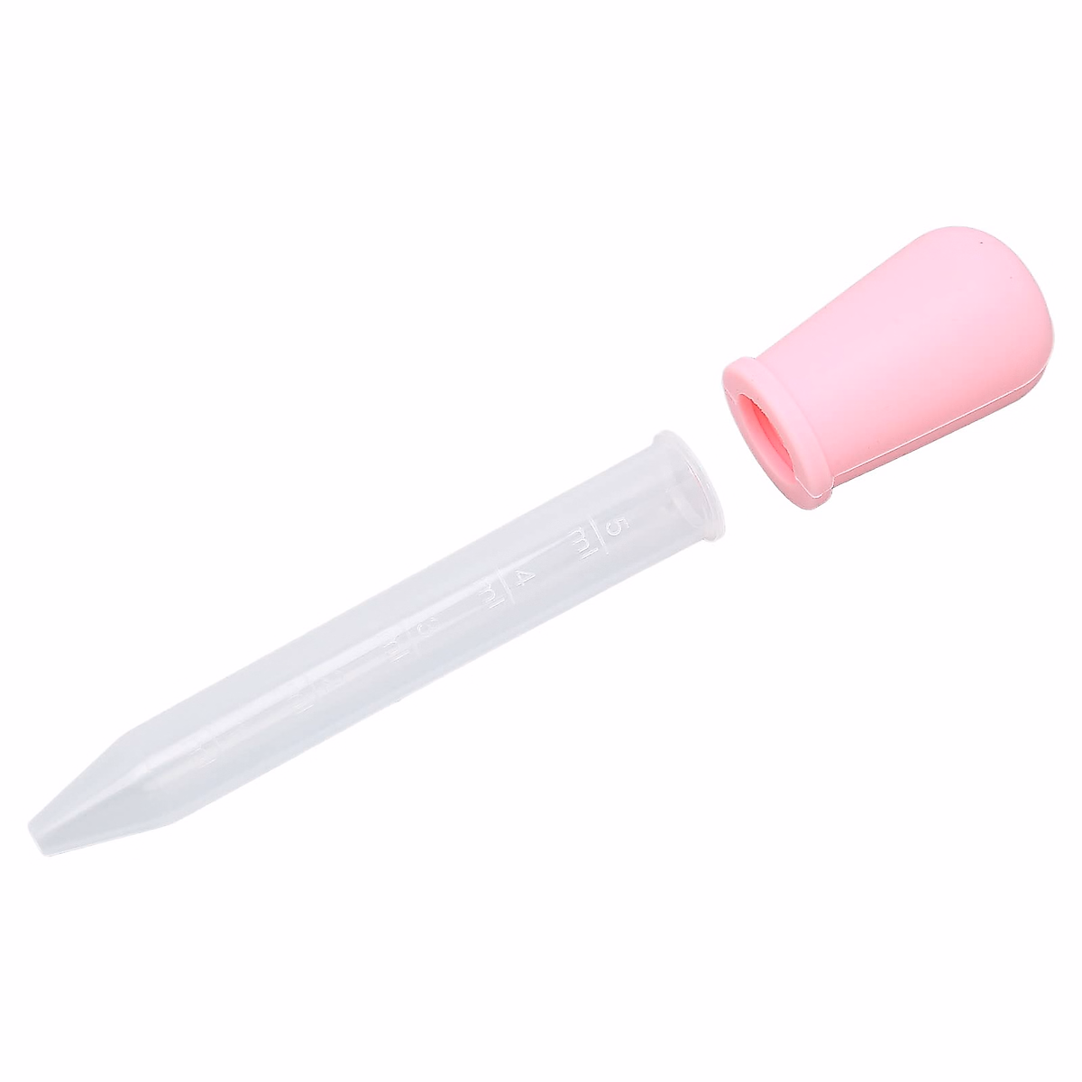 5pcs Pipettes, 5ml 120mm Length Silicone Eye Dropper, DIY Transfer Pipettes for Scientific Experiments, Paint and Glue, Food Decoration, Essential Oil, Arts and Crafts Projects(Pink)