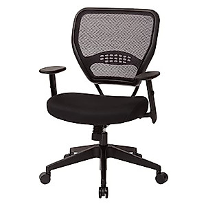 SPACE Air Grid Mid-Back Swivel Chair, Black, 20-1/2 x 19-1/2 x 42h