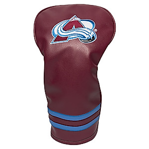 Team Golf NHL Colorado Avalanche Vintage Driver Head Cover Vintage Driver Golf Club Headcover, Form Fitting Design, Retro Design & Superb Embroidery