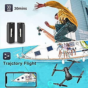 DRONEEYE 4DV13 Drone with 1080P HD FPV Camera for kids Adults, Foldable Mini RC Quadcopter With Waypoint, Functions,Headless Mode,Altitude Hold,Gesture Selfie,3D Flips,Beginners Toys Gifts