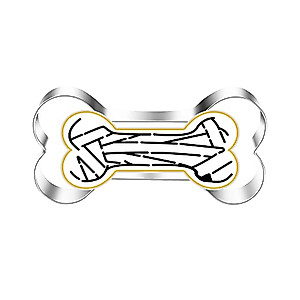 MrCookie 5pcs Dog Bone Cookie Cutters Set, Stainless Steel Sandwiches Cutter Shapes Biscuit Mold Cookie Cutter for Kids, Sturdy Cutters for Cookies, Sandwiches, Biscuits