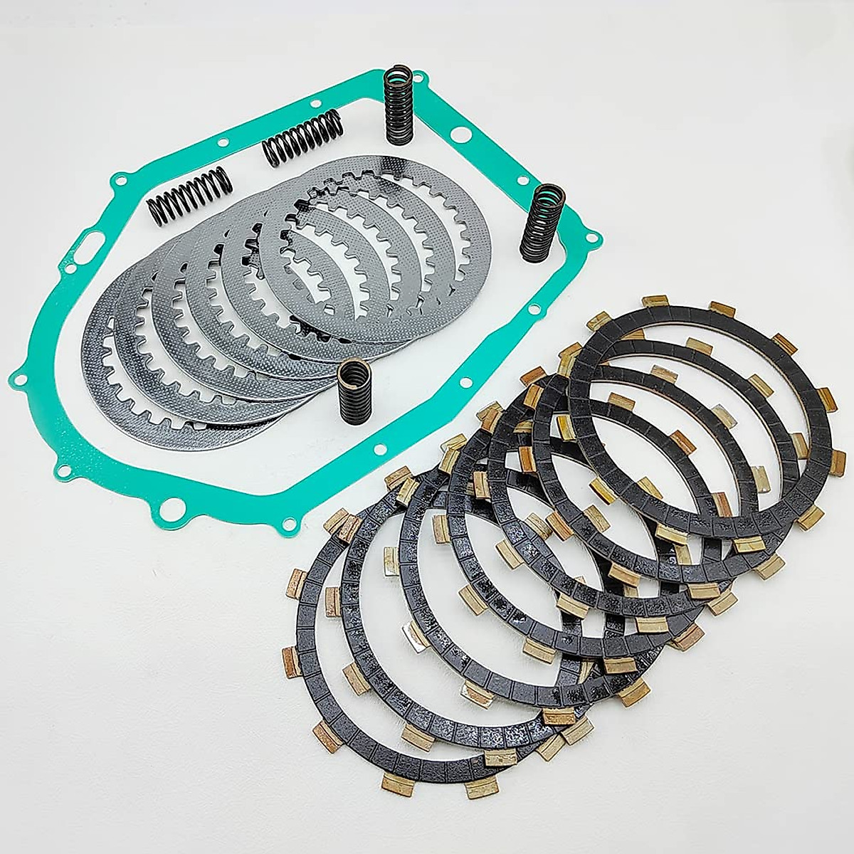 BIGLKNM Clutch Kit Friction Plates & Cover Gasket Compatible for Yamaha Warrior 350 YFM350X 1987-2004 Raptor 350 YFM350R 2004-2013 Big Bear 350 YFM350 1987-1996 Kodiak 400 YFM400FW 1993-1998