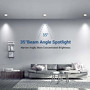 DEWENWILS 10-Pack GU10 Bulb Dimmable, LED Bulb Replacement for Track Lighting, Two Prong Bulb with Glass Cove for Range Hood, 50W Equivalent, 500LM, UL Listed (5000K Daylight White - 35°Beam Angle)