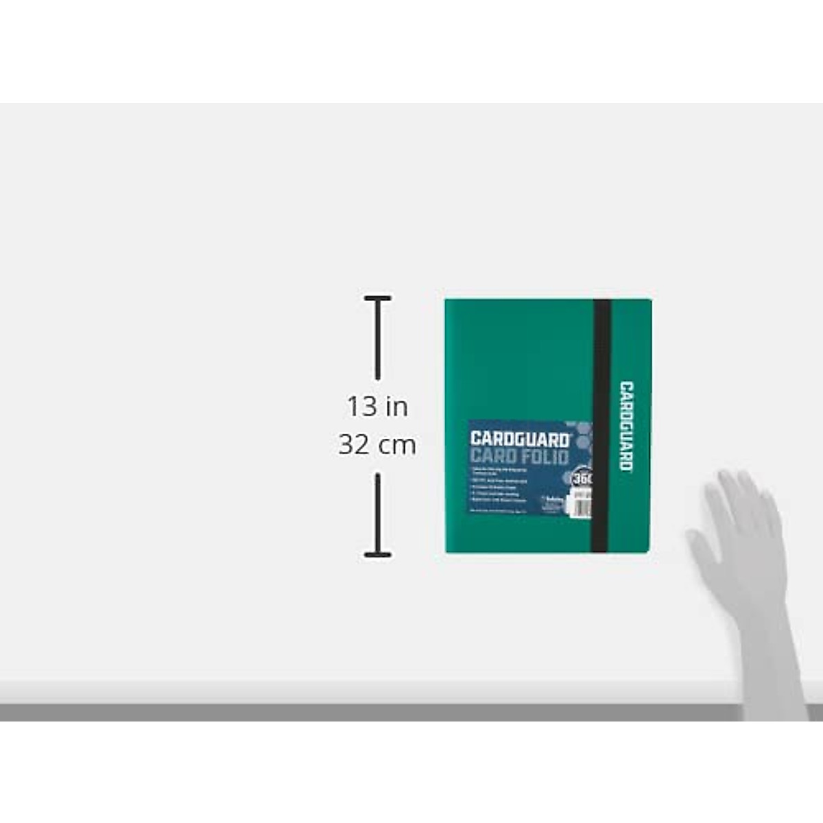 CardGuard Trading Card Pro-Folio, 9-Pocket Side-Loading Pages, Holds 360 Cards, Dark Green