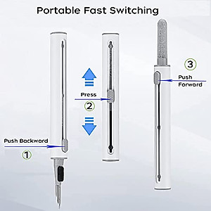 Tresoba Cleaning Pen for Airpods Cleaner Kit Compatible with Airpods Pro 1 2 Wireless Earphones, Airpods Cleaning Tools for Bluetooth Earphones Cleaning Pen (White-2)