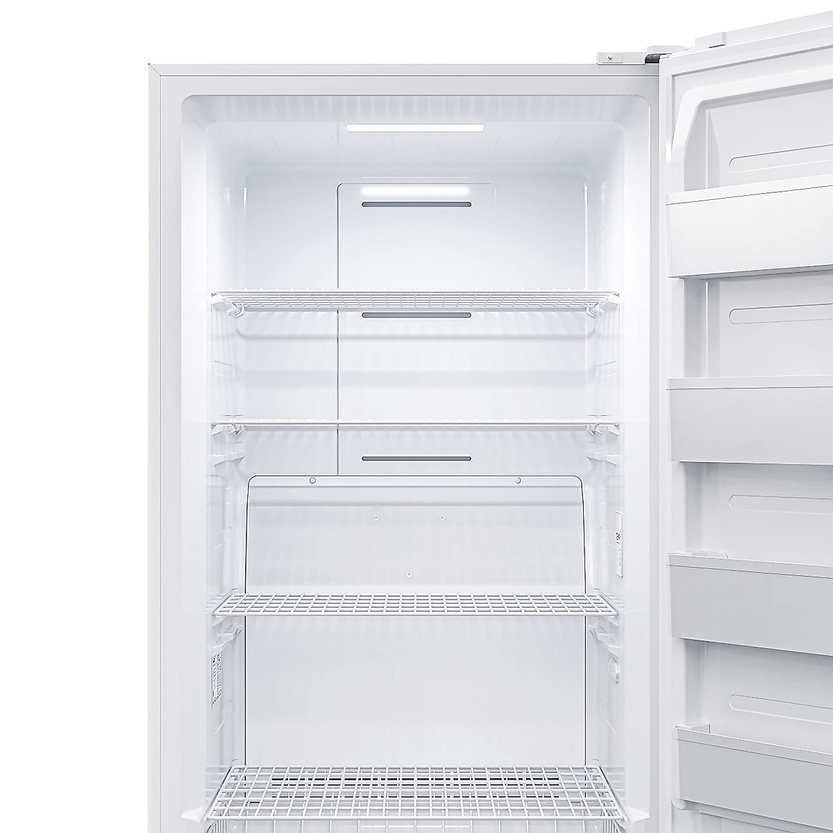 KoolMore Upright Freezer/Refrigerator Convertible, 2-in-1 Appliance, Home, Dorm, and Garage Ready Fridge/Freezer Storage for Fresh or Frozen Food and Drinks, Wire Shelves and Drawer [White] (RUF-17C)