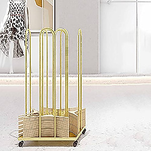 YQ WHJB 4 Side Storage Hanger Stacker Metal Cart Clothes Hanger Organizer Stacker with Swivel Caster Wheels for Laundry Room Clothing Store(78 * 39 * 39cm, C)