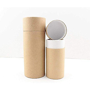 Empty Kraft Paper Jar Tube Cardboard Boxes,Essential Oil Bottle Packaging Box Gift Paper Tube Packing Box With Lid Round Paper Cardboard Boxes,5pcs (20ML)